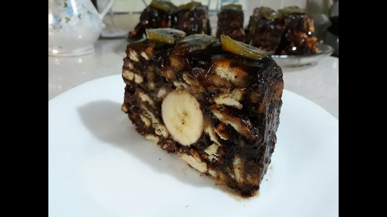 Embëlsir me Keksa dhe Banane për 10 min.( Banana Cake ) - YouTube