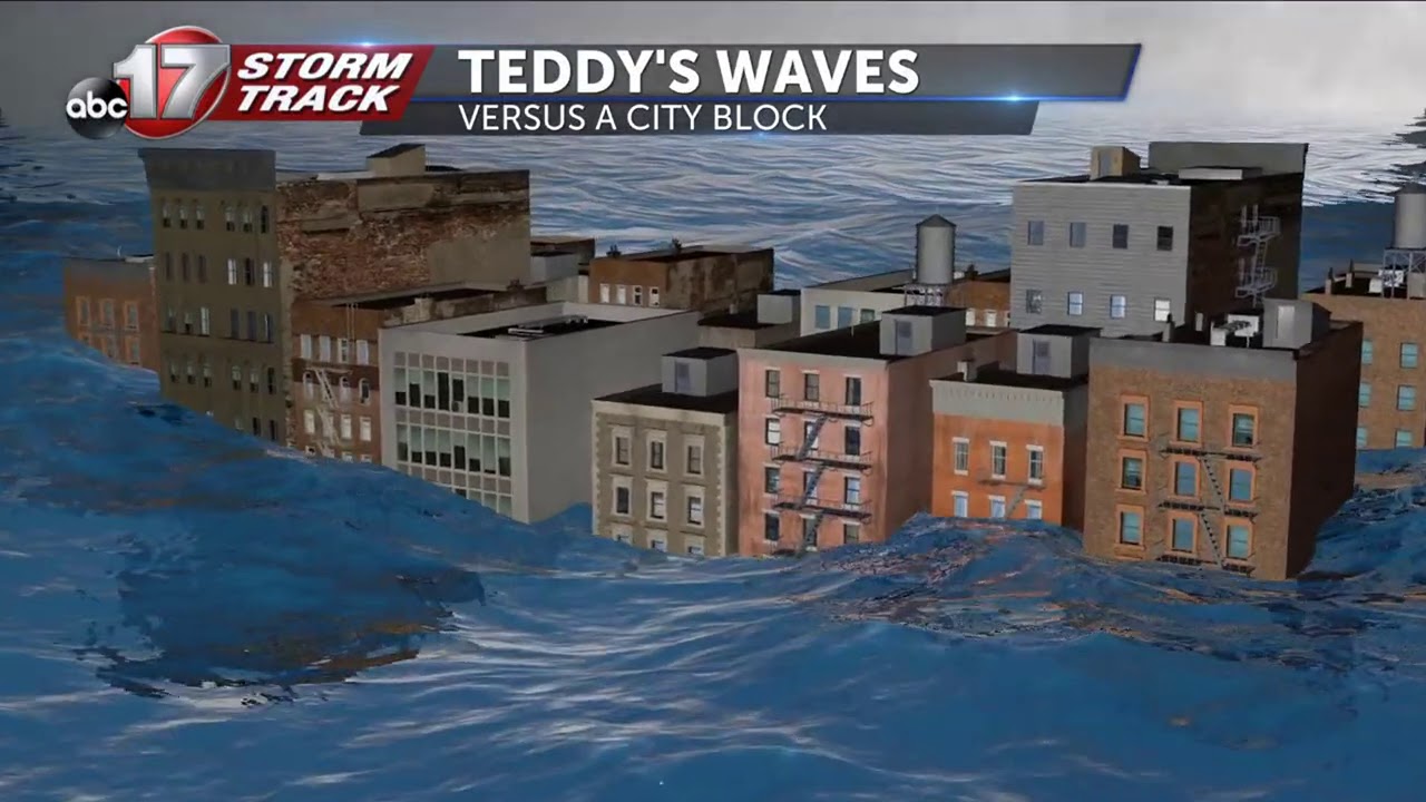 Hurricane Teddy produces massive waves along the East Coast, north ...