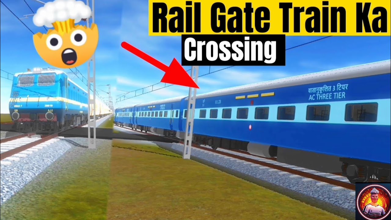 Utkarsh train level crossing icf train Indian train crossing3d game ...