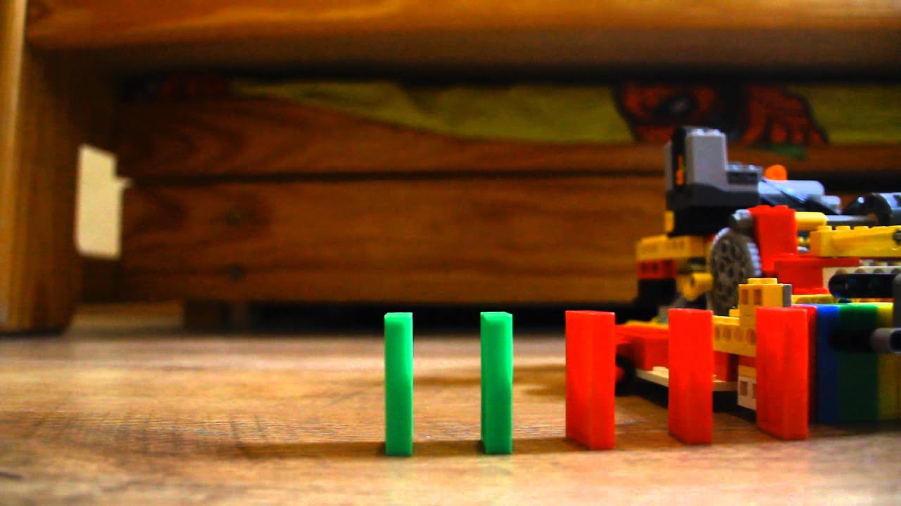 Lego Domino Row Building Machine - R/C - YouTube