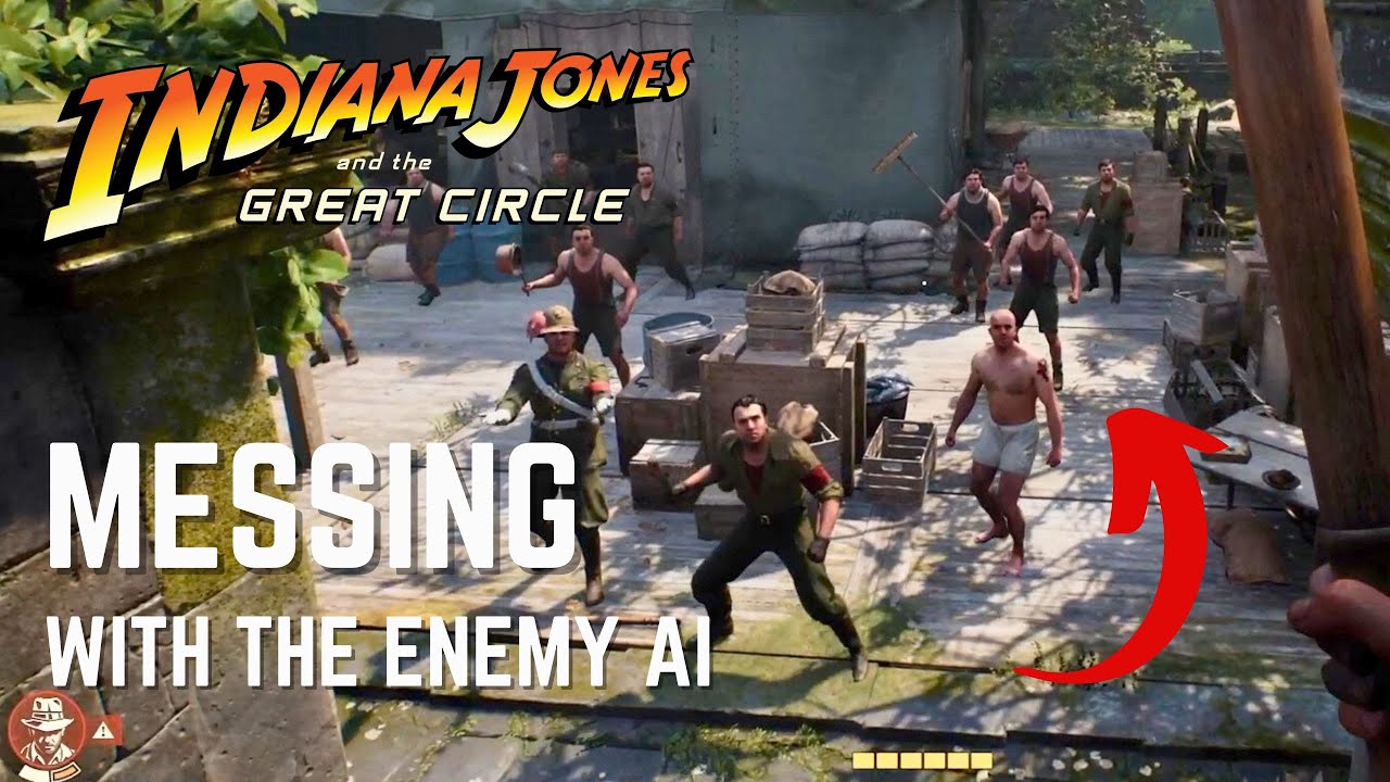 Messing with Clueless Enemy AI - Indiana Jones and the Great Circle - YouTube