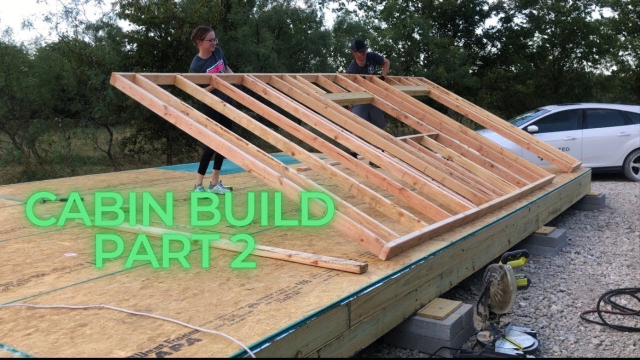 Cabin Build Part 2 - Subfloor and Framing Begins - YouTube