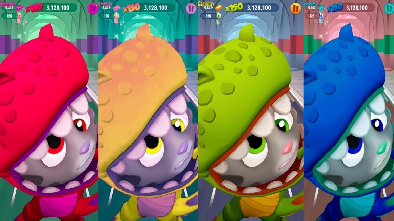 Colors Reaction Talking Tom Gold Run Dinosaur World Event New Character ...