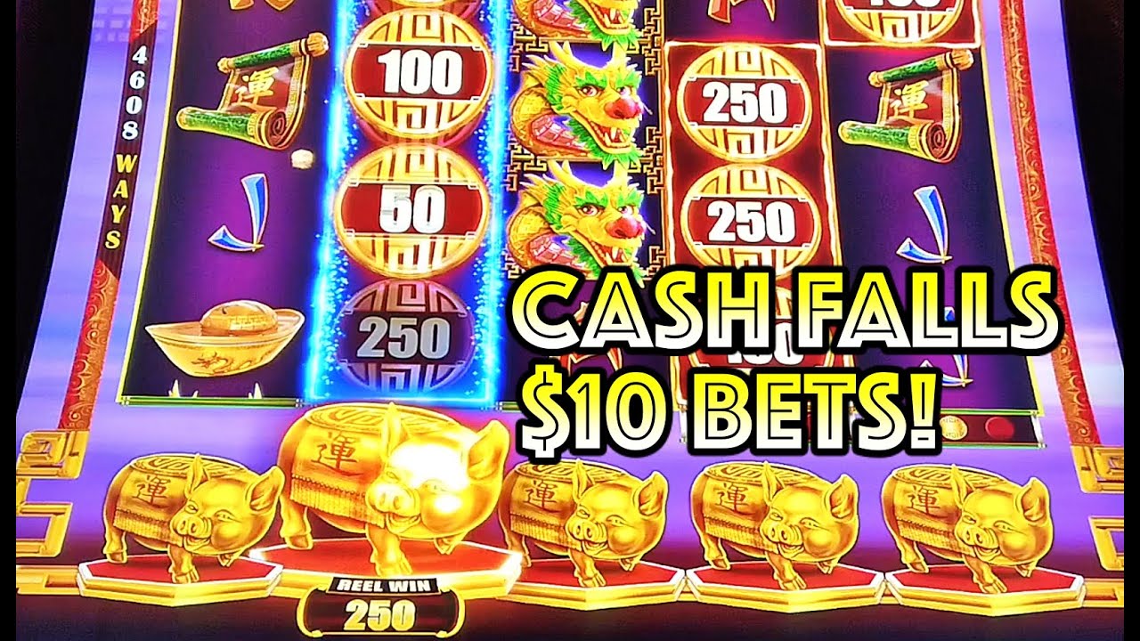 CASH FALLS SLOT: $10 BETS, BIG WINS! - YouTube