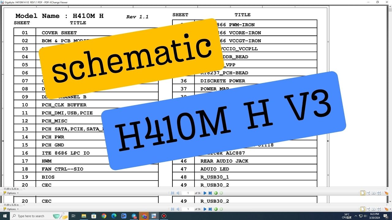 Boardview | Schematisc diagram | H410M H V3 freedowload - YouTube