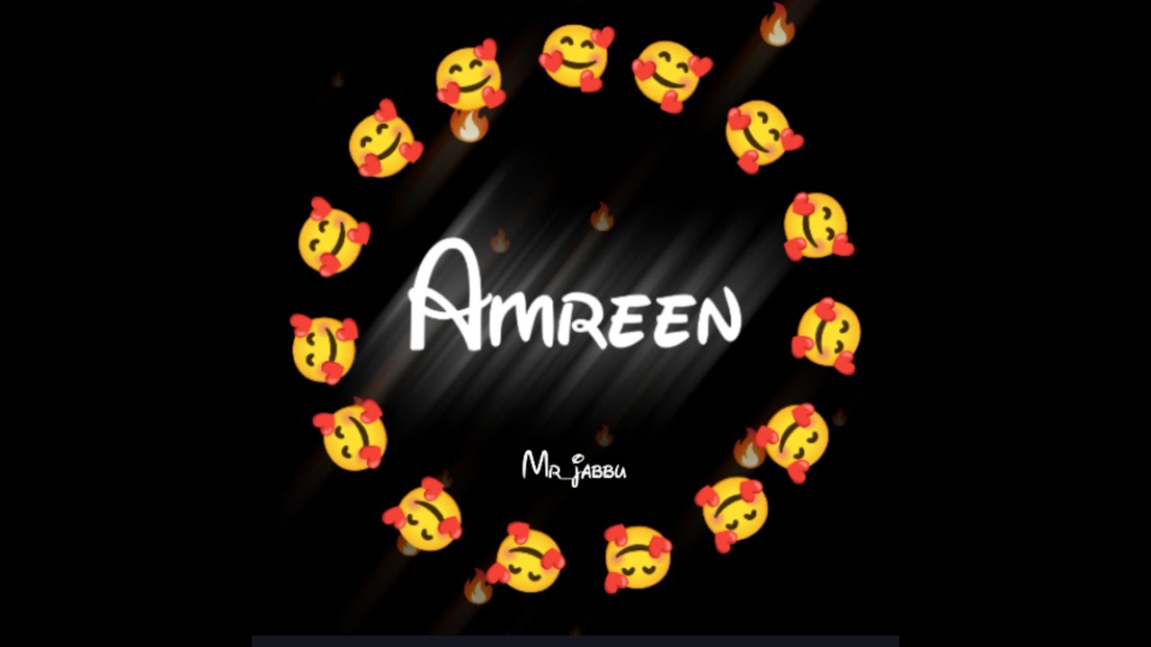 Amreen Name Logo