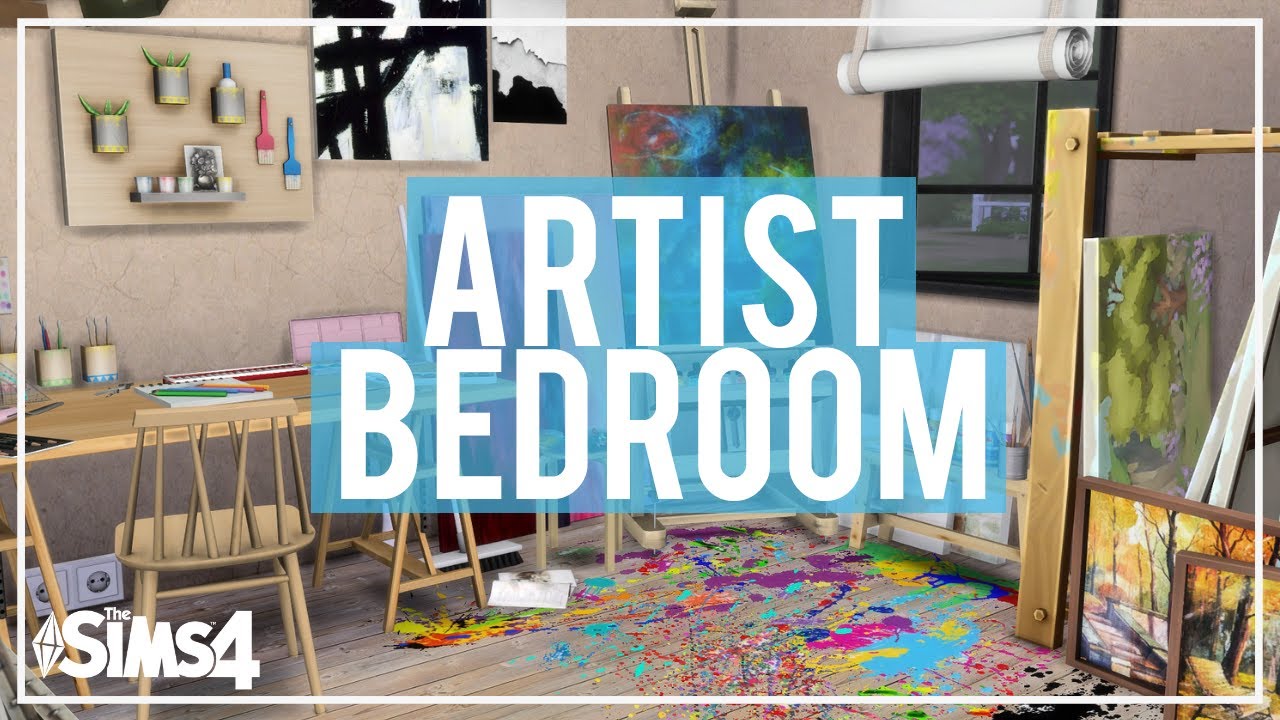 The Sims 4: Room Build | ARTIST ROOM | + CC Links. - YouTube