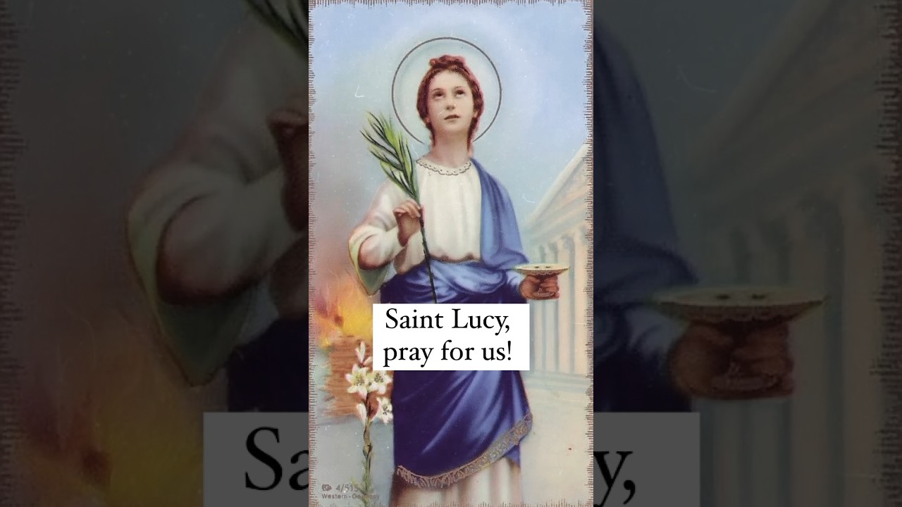 Patron Saint of Eyes and The Blind 🙏🏻 #catholic - YouTube