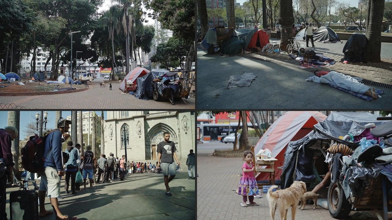 Morar nas ruas, uma história que se multiplica em São Paulo | AFP - YouTube
