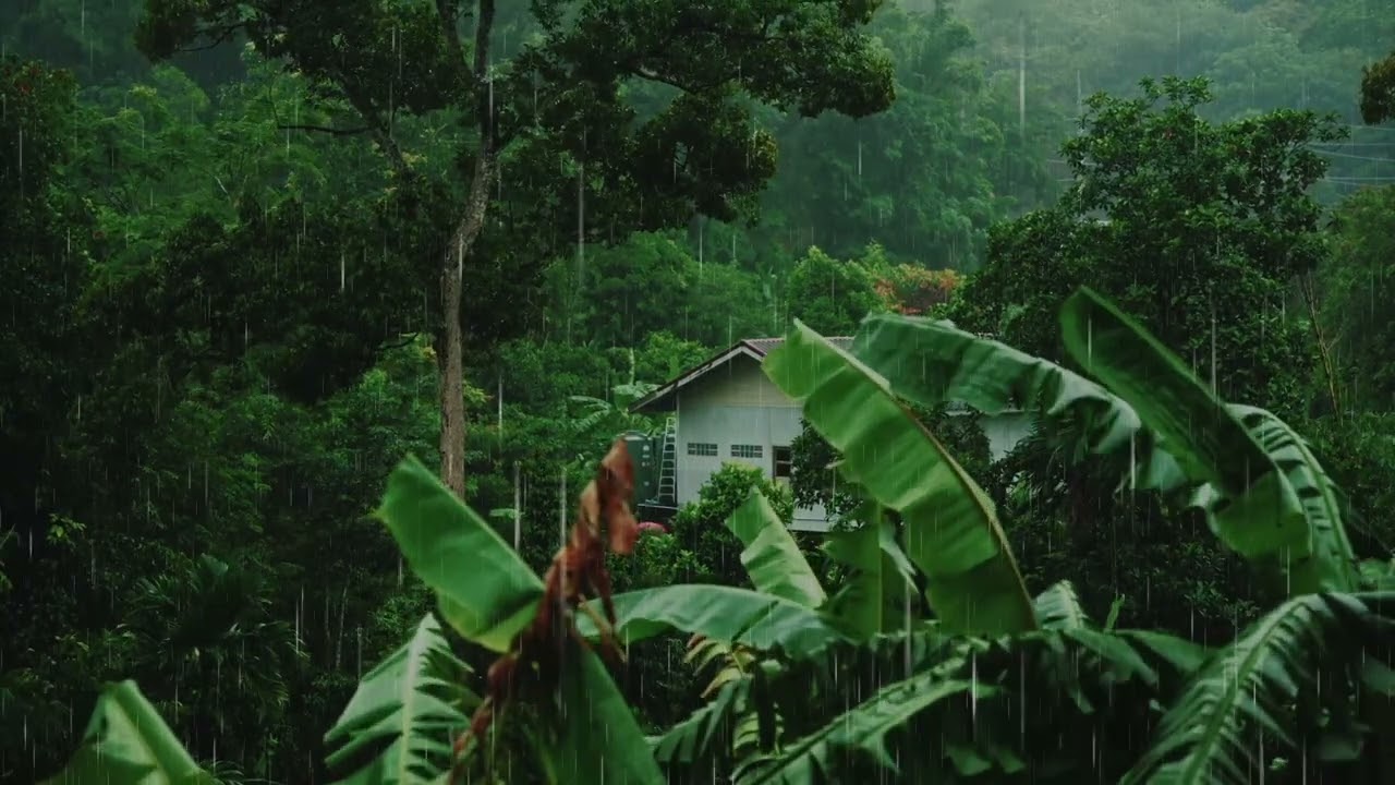 Sleep Fast with Cool Heavy Rain in Forest & Very Strong Thunder on ...