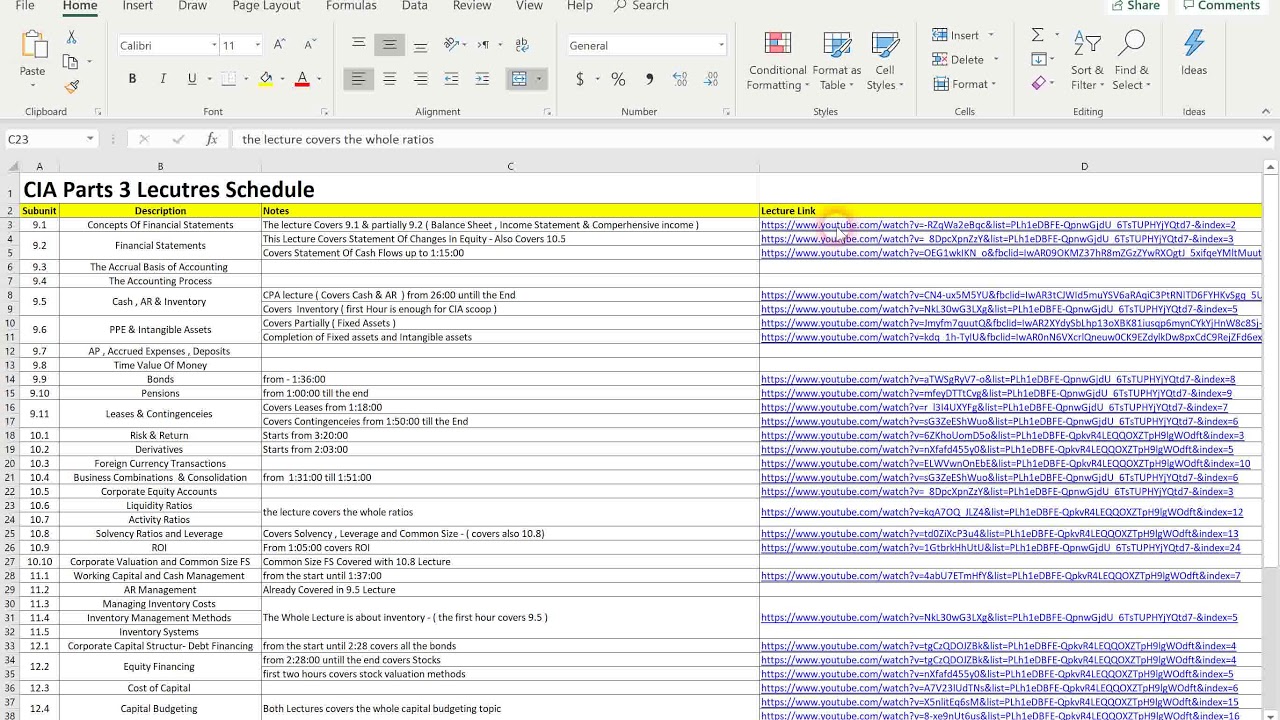CIA Part 3 - Units 9 to 14 Accounting Section - YouTube