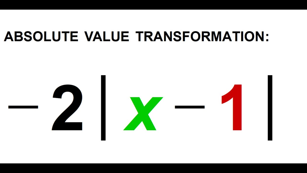 Transforming |x| into -2|x - 1| - YouTube