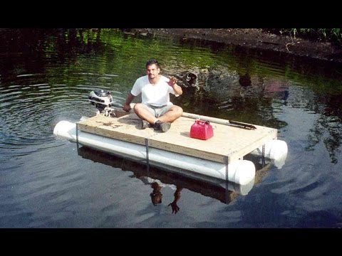 DIY PVC pipe pontoon boat - HomeMade boat - in 1 day
