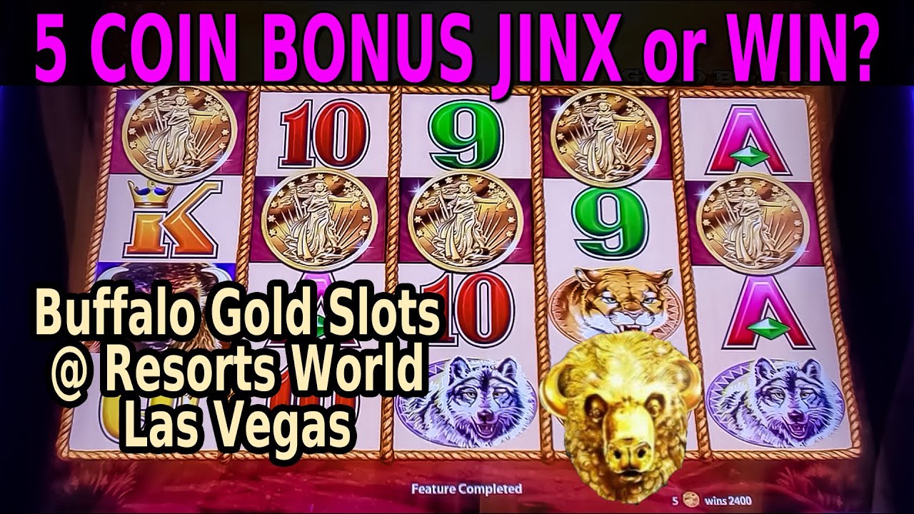5 COIN BONUS! JINX or WIN?? BUFFALO GOLD SLOTS - YouTube