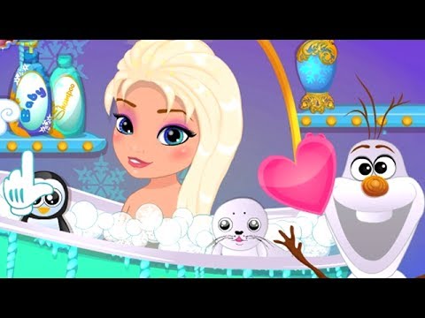 ᴴᴰ Baby Elsa Frozen Shower - Disney Baby Games - YouTube