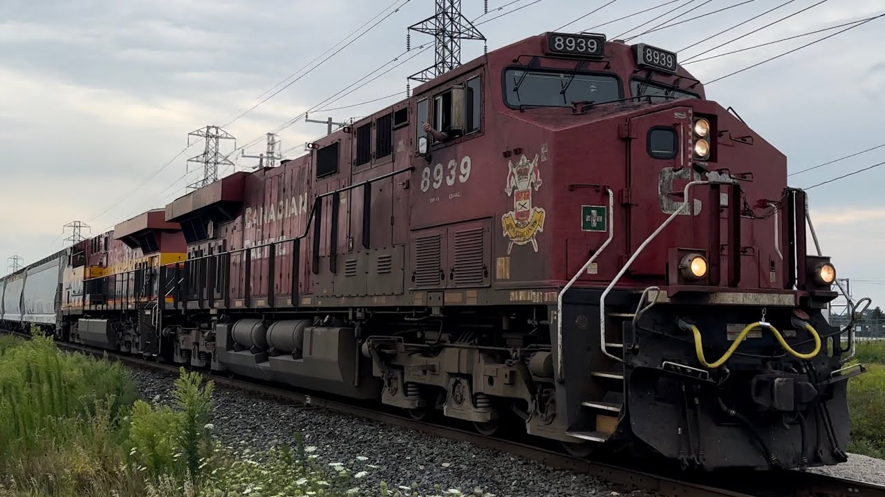 (Strathcona sticker unit!) CPKC train 231 west at Belle River (8/16 ...