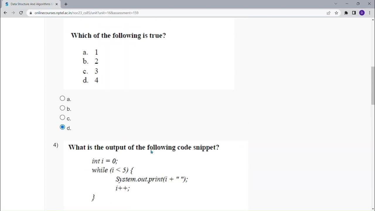 NPTEL Data Structure And Algorithms Using Java Week 0 Assignment 0 Solution July 2023 - YouTube