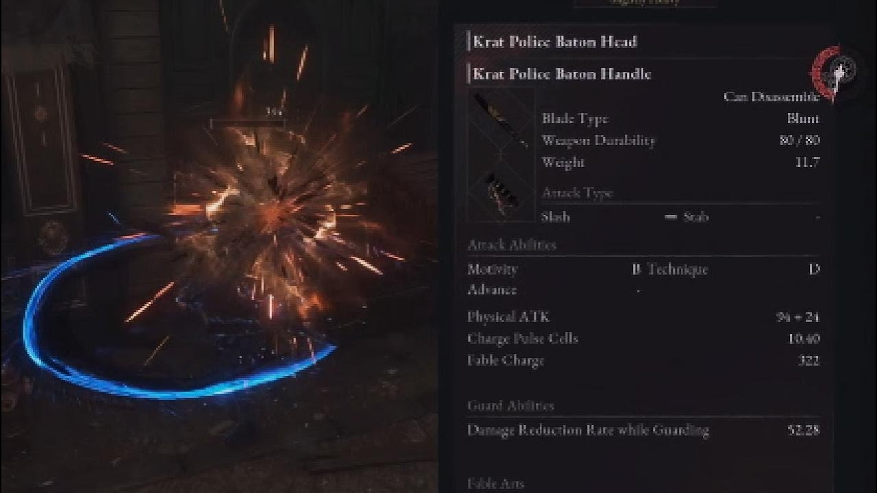 Lies of P Krat Police Baton Full Move Set Demonstration and Location ...