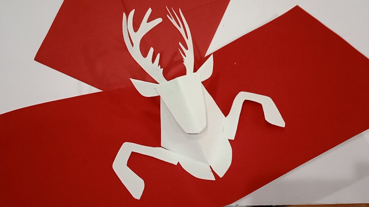 Handmade 3D Pop-up Card | 3D Reindeer 🦌 Christmas Card Special ...