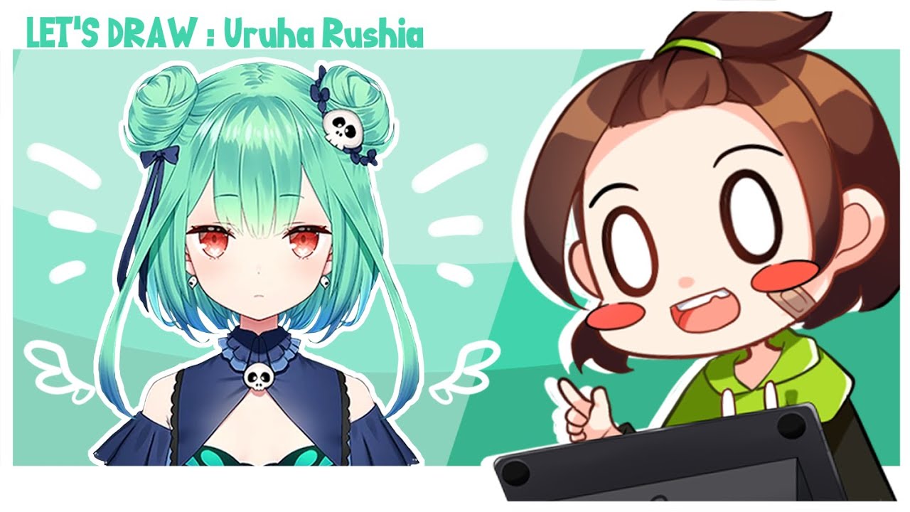 【DRAWING】LET'S DRAW! URUHA RUSHIA | Hololive Gen 3 - YouTube