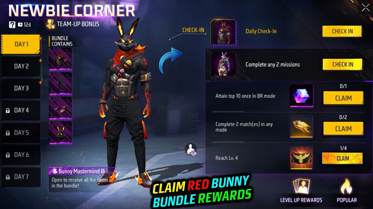 CLAIM RED BUNNY BUNDLE REWARDS 🔥- - YouTube