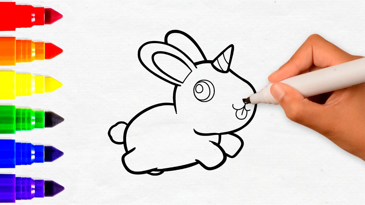 HOW TO DRAWING A CUTE BUNNY UNICORN #art #drawing #tutorial - YouTube