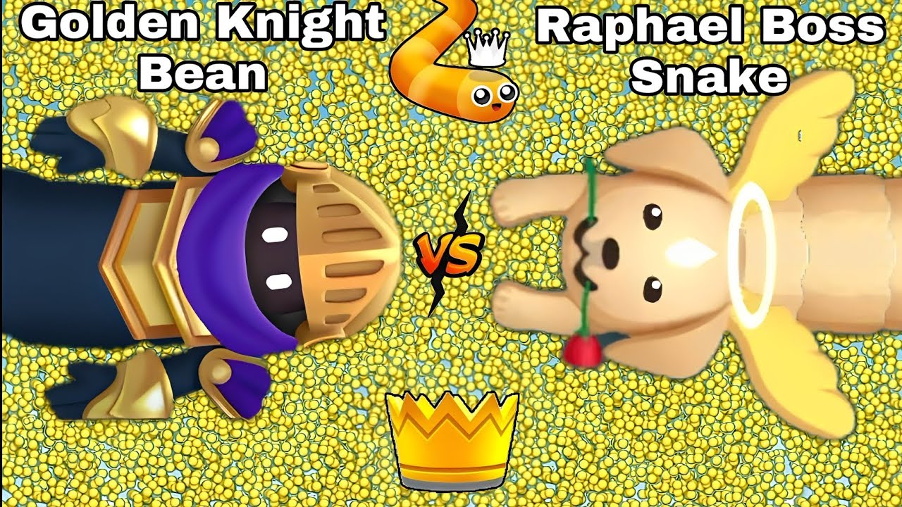 GOLDEN KNIGHT BEAN BOSS SNAKE VS RAPHAEL BOSS! Snake.Io - YouTube