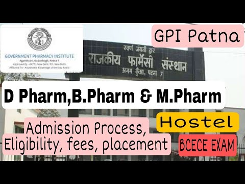 Government Pharmacy Institute - GPI Patna | DPharm BPharm MPharm ...