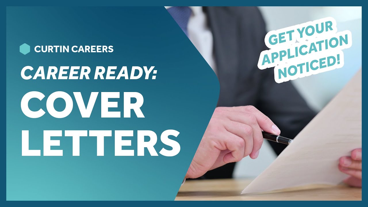 FOUR TIPS to create a stand out COVER LETTER | Career Ready 📝 - YouTube