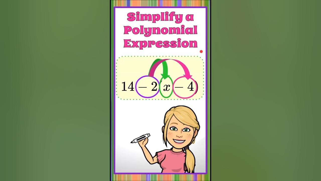 How to Simplify a Polynomial Expression | HS.A-APR.A.1 🖤 ️ #math #maths ...