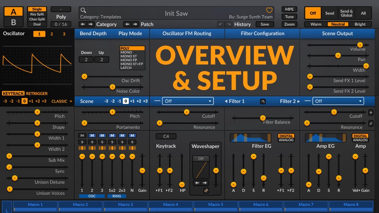 Interface Overview and Main Features | Surge XT Tutorial - YouTube