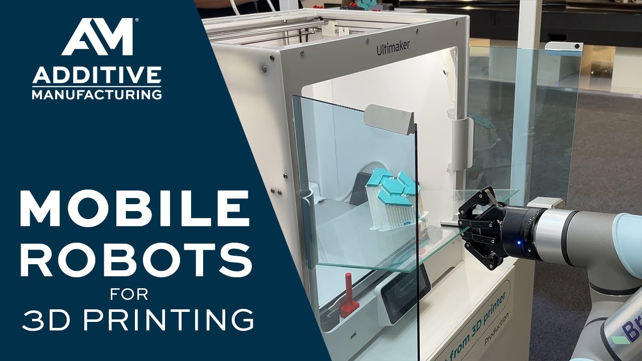 Mobile Robot Unloads 3D Printer Farm | Formnext 2023 - YouTube