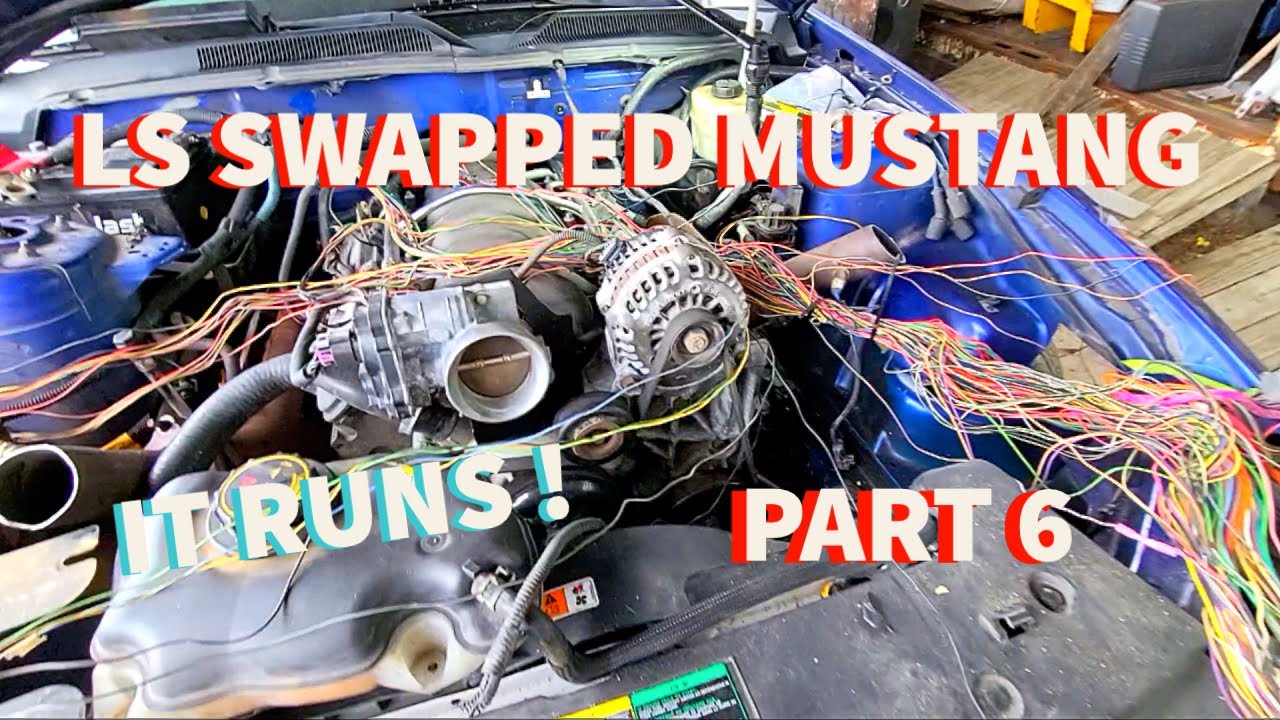 LS Swapped S197 Mustang PT.6 | IT STARTS And Shoots FLAMES - YouTube