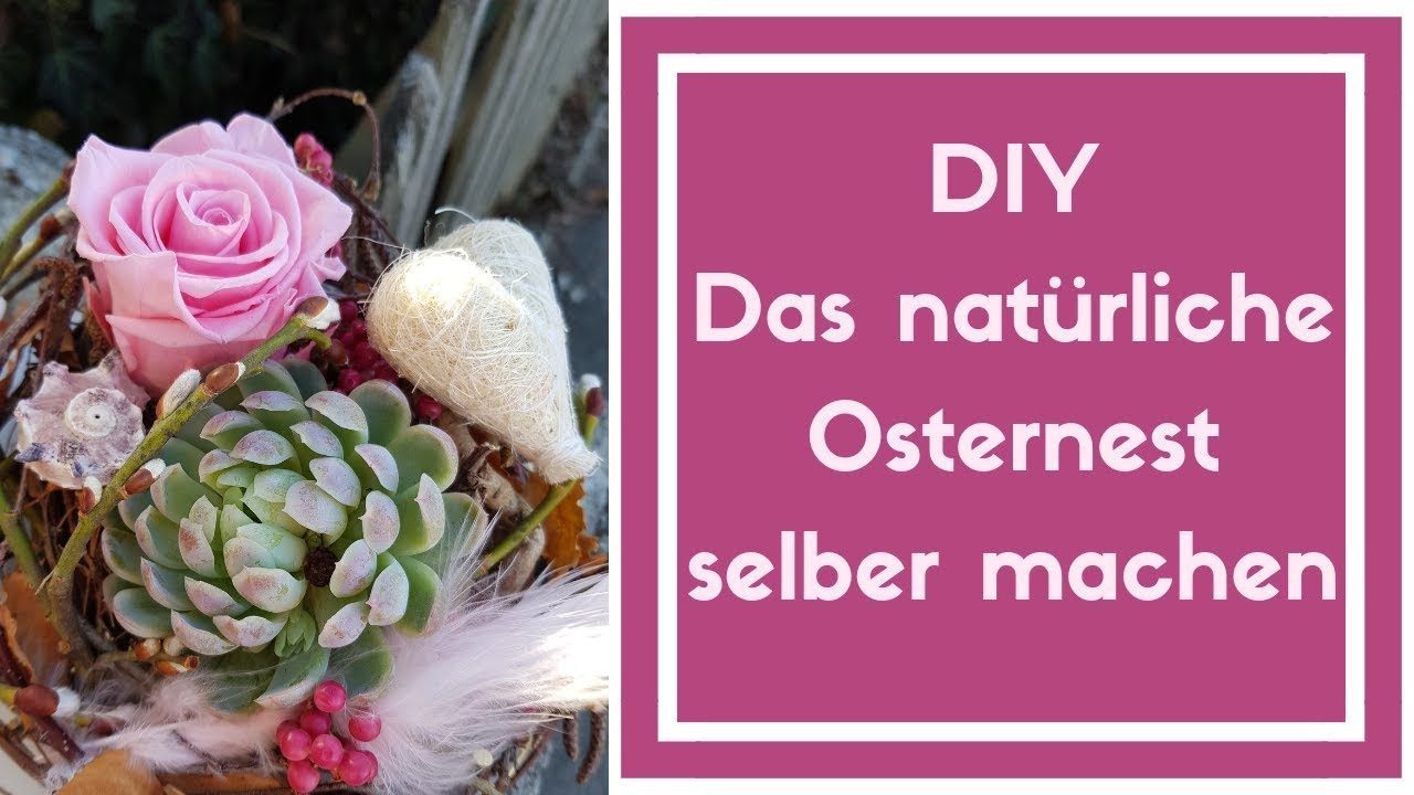 Oster Nest DIY Anleitung Natur Dekoration für Ostern mit stabilisierter ...