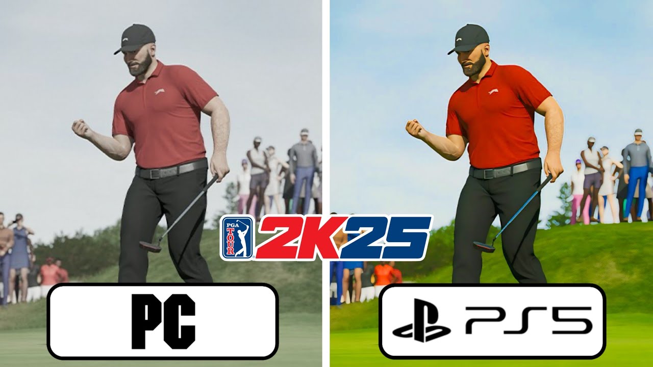 PGA Tour 2K25 PS5 vs PC Graphics Comparison - YouTube