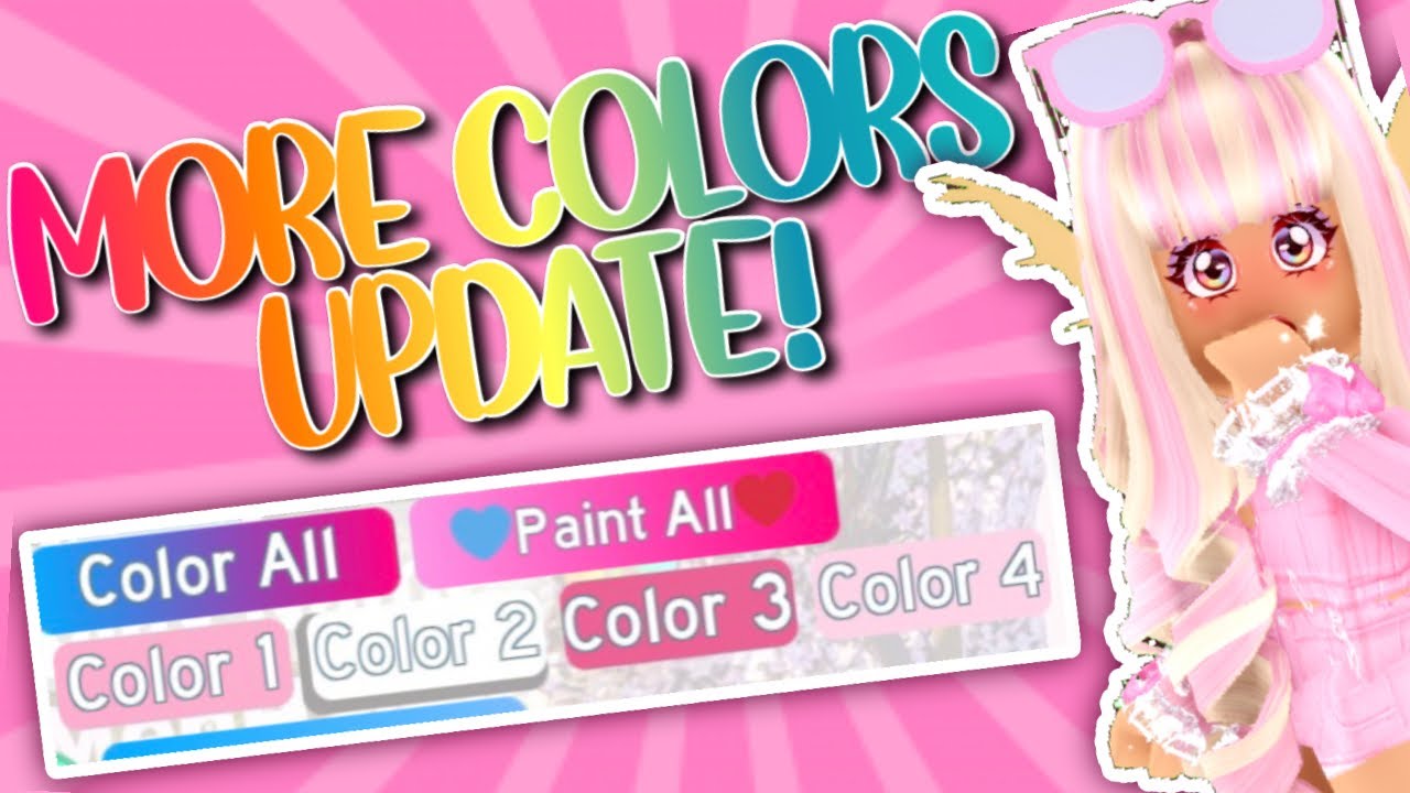 ROYALE HIGH UPDATE! YOU CAN COLOR MORE OF YOUR ITEMS WITH MORE SLOTS ...