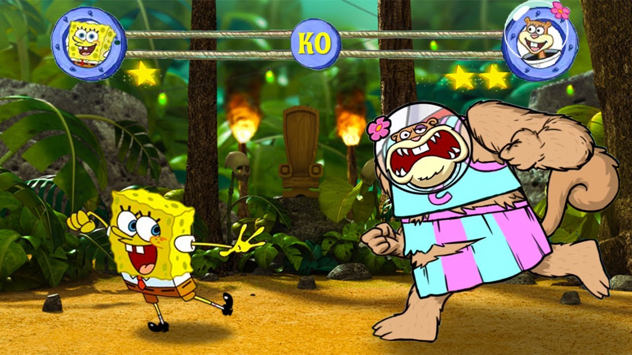 Reef Rumble Epic Battle Royal: Sandy Cheeks vs Spongebob Squarepants ...