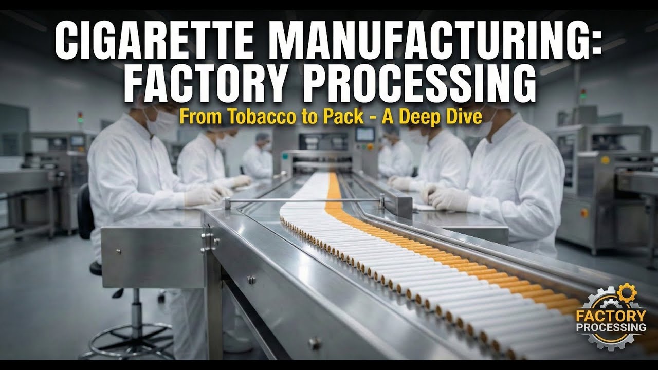 Bulk Cigarette Manufacturing Process | From Tobacco to Packaging ...