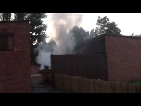 Large skip fire in Formby - YouTube