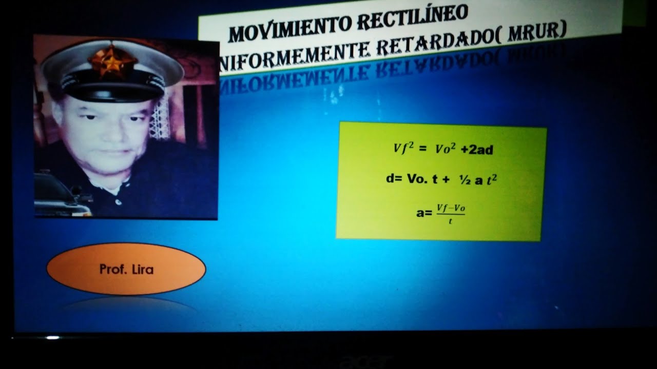 Movimiento Rectilíneo uniformemente Retardado ( MRUR) - YouTube