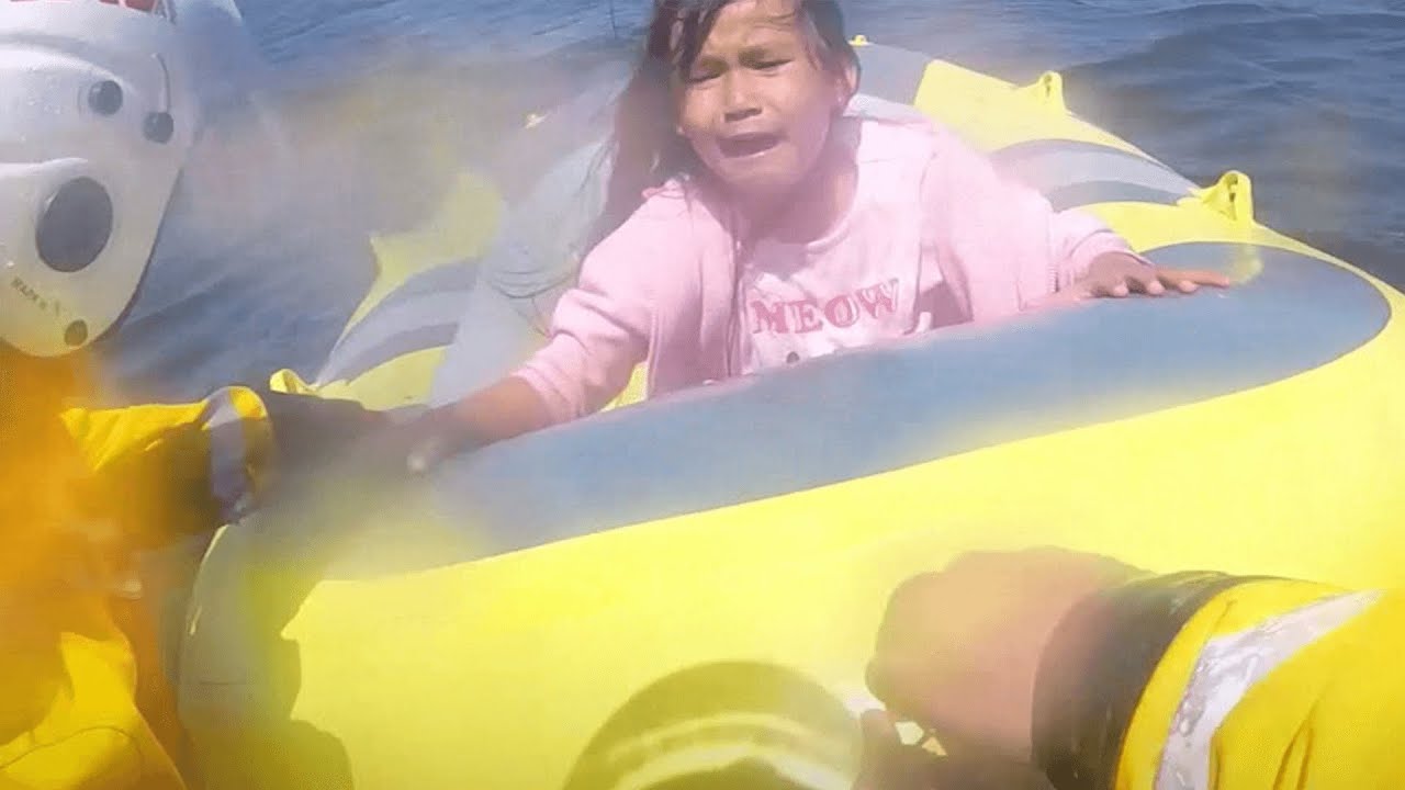 Dramatic footage shows little girl rescued by RNLI on bank holiday ...