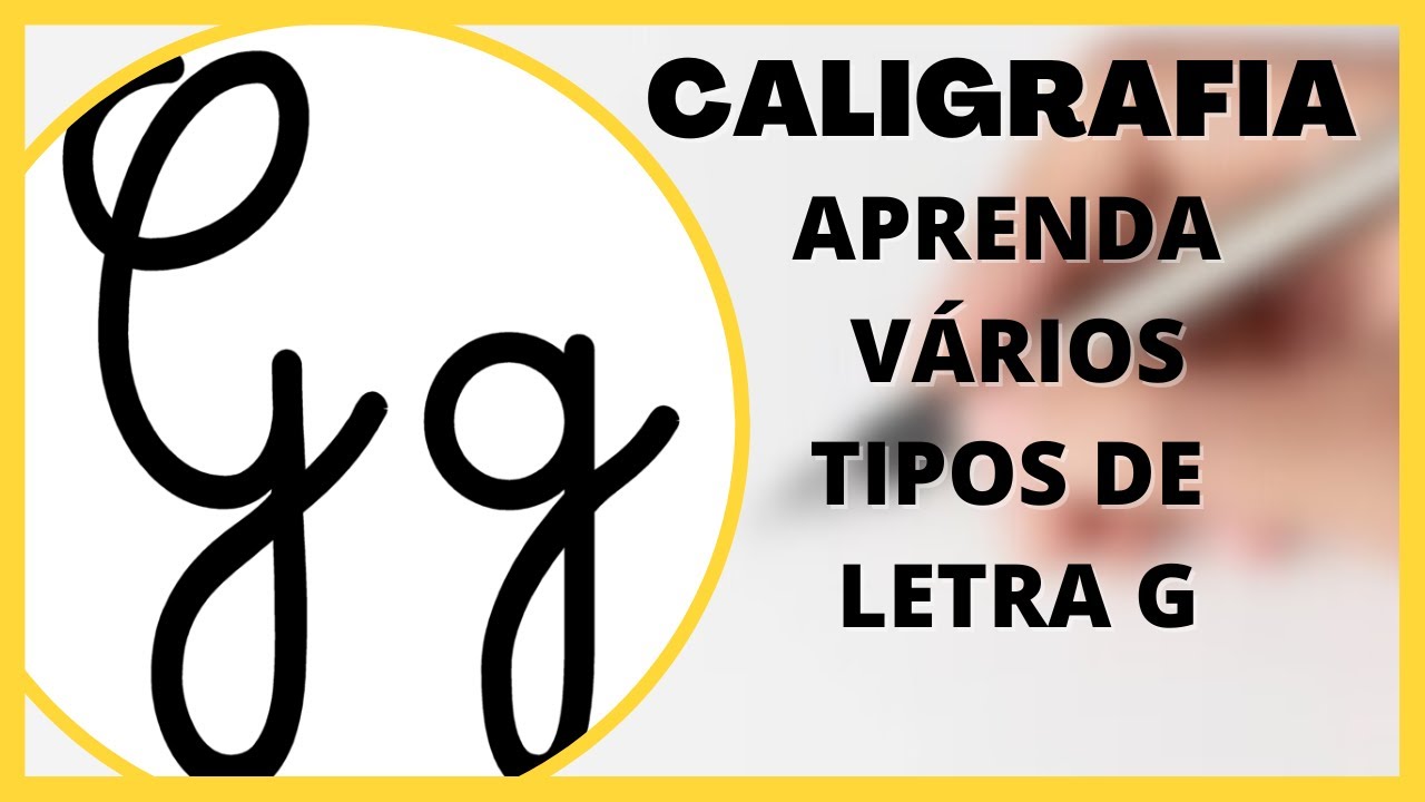 PASSO A PASSO Caligrafia Letra G - YouTube