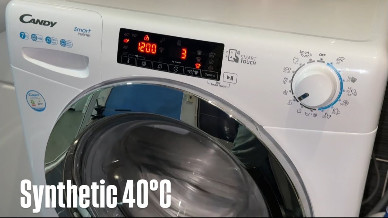Candy Smart Inverter: Synthetic 40°C Low Soil (Complete cycle) - YouTube