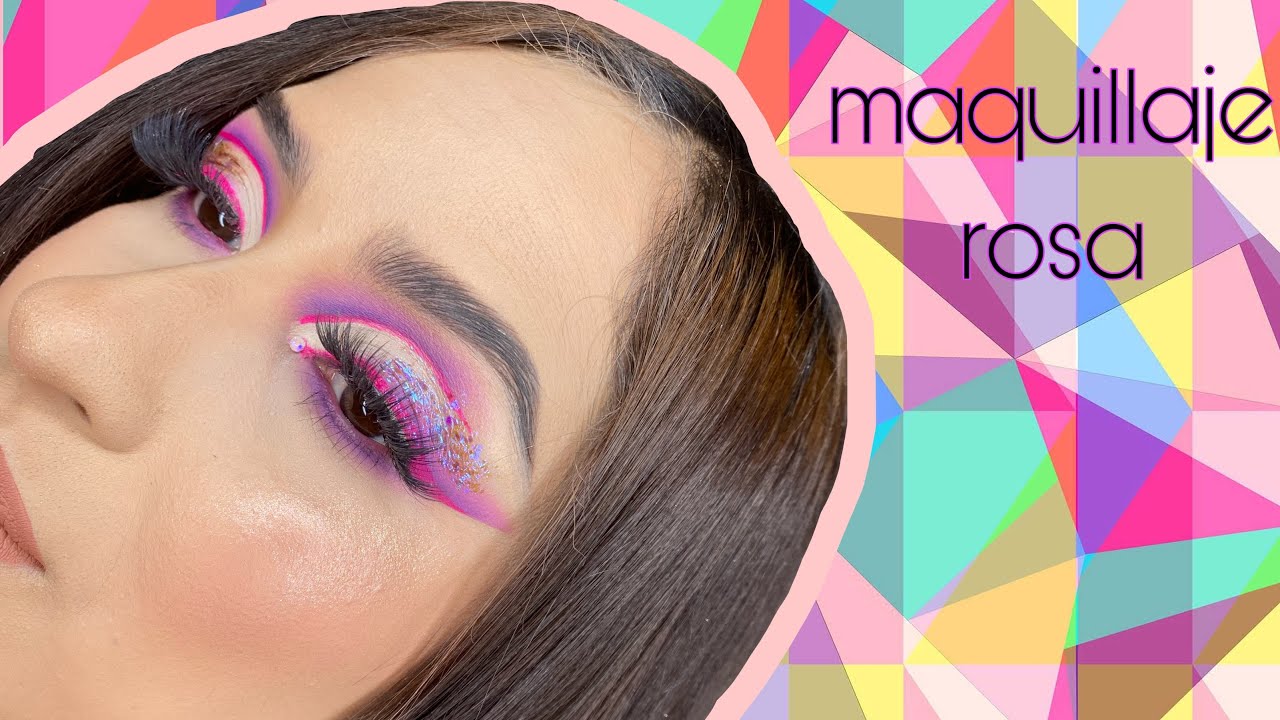 Maquillaje en tono rosa pasó a paso, para principiantes 💐 - YouTube