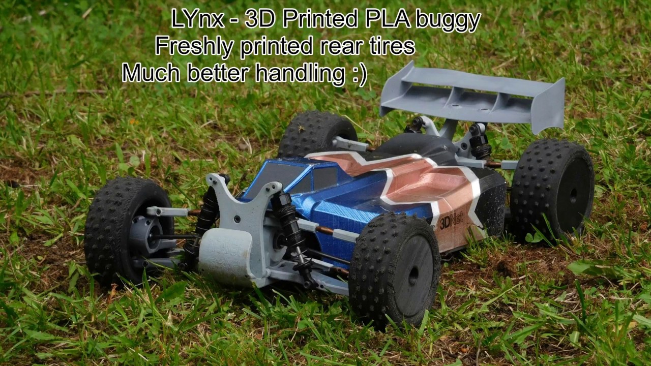 Lynx - 3D printed buggy - New tires with awesome grip. - YouTube
