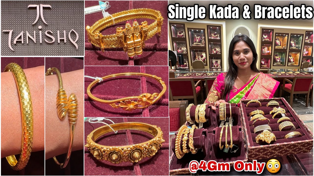 Tanishq Traditional & Trendy Gold Single Bangle Designs @4Gm😍Tanishq ...