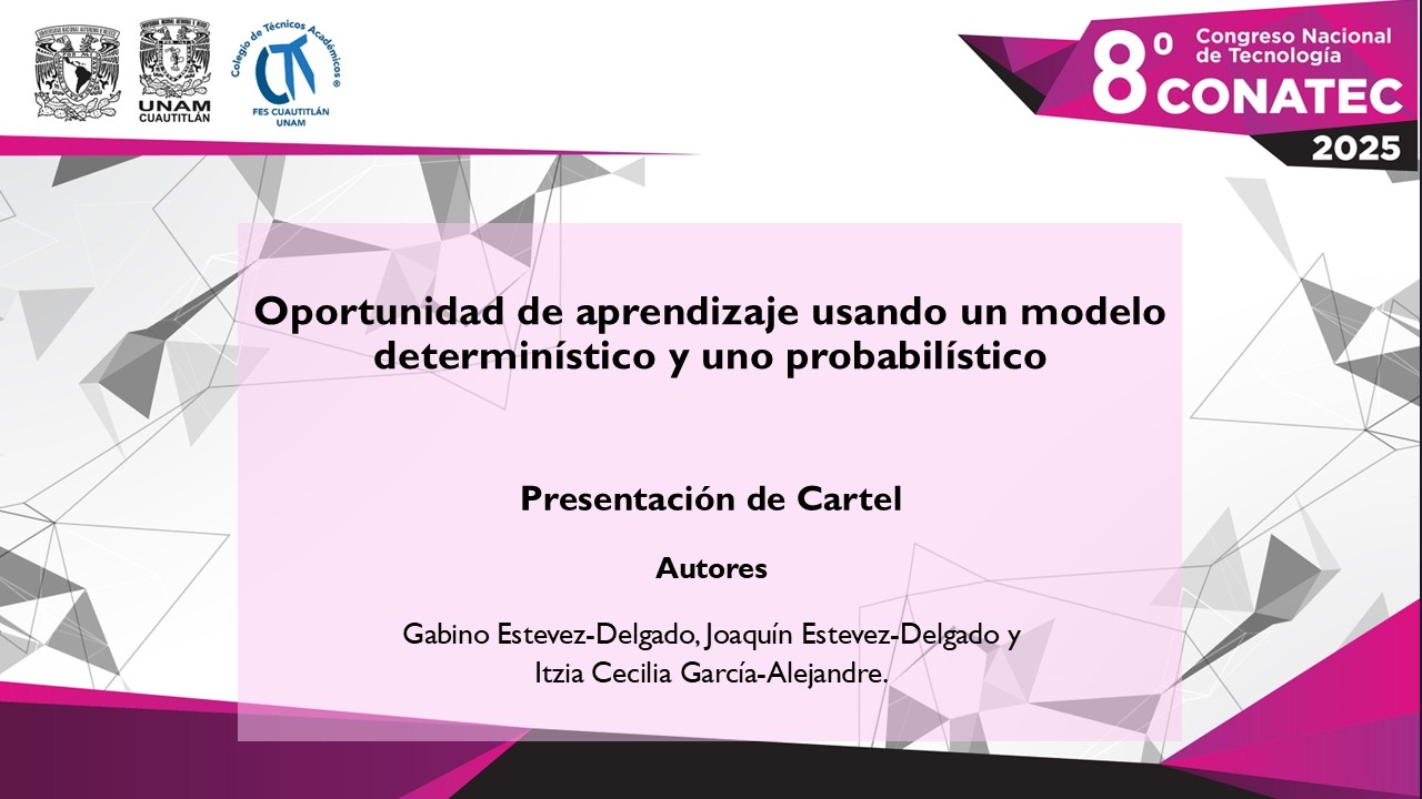 Oportunidad de aprendizaje usando un modelo determinístico y uno ...
