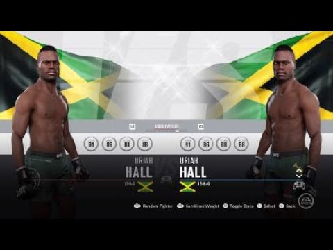 UFC 3 - Jamaica All Mens Fighters List - All Players Ratings Uniforms ...