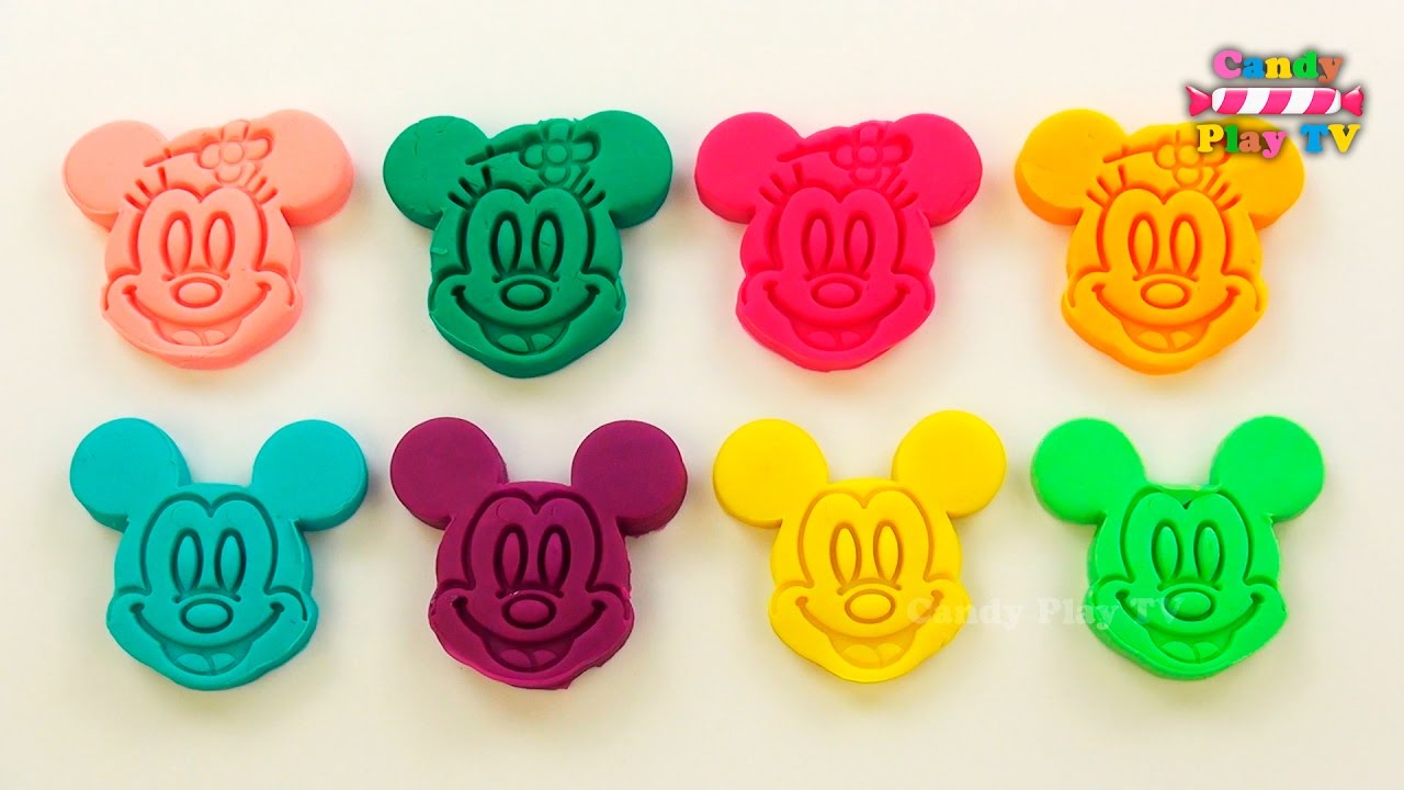 Learn Colors with Play Doh Mickey Minnie Mouse Molds Learn To Count 1 ...