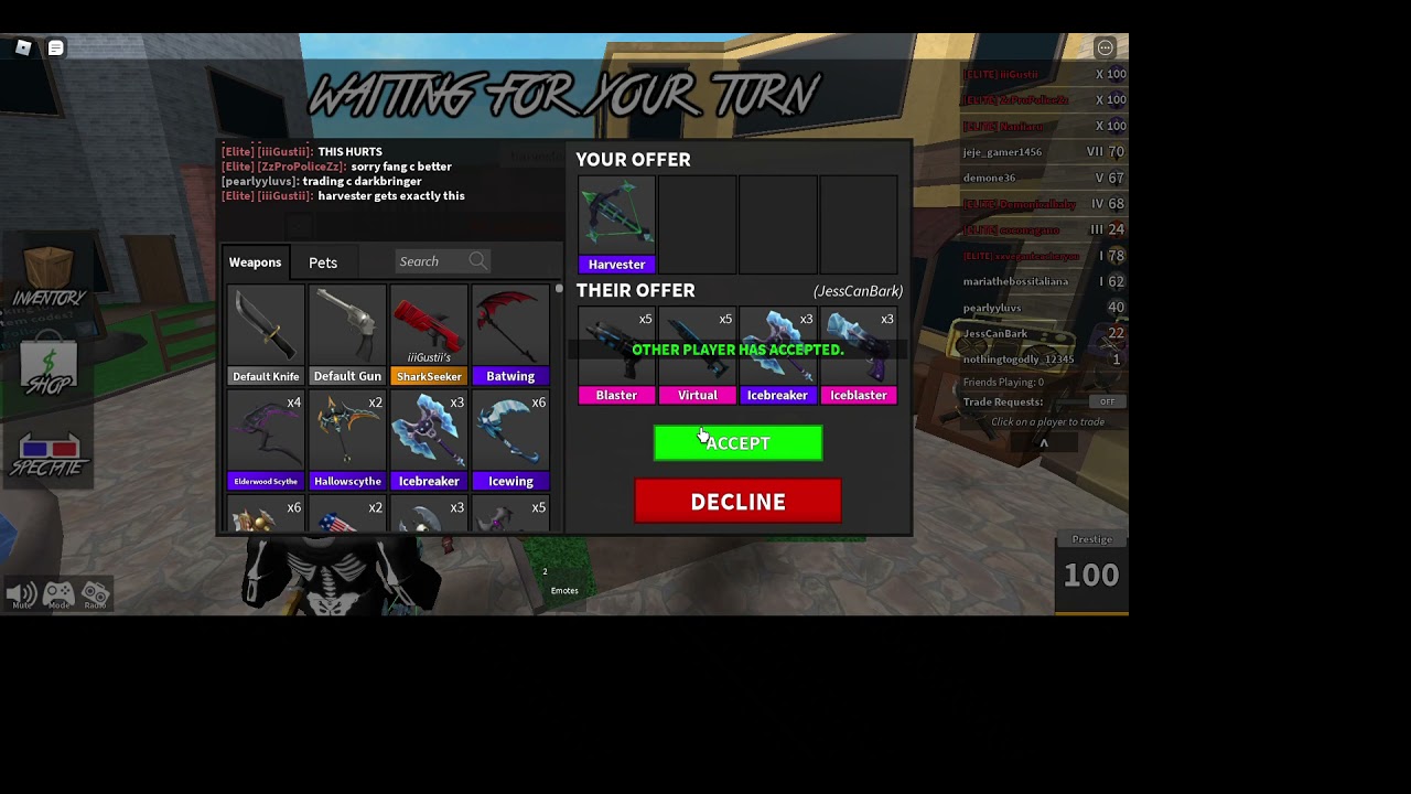 *CRAZY* STACK TRADE FOR HARVESTER IN MM2.. - YouTube